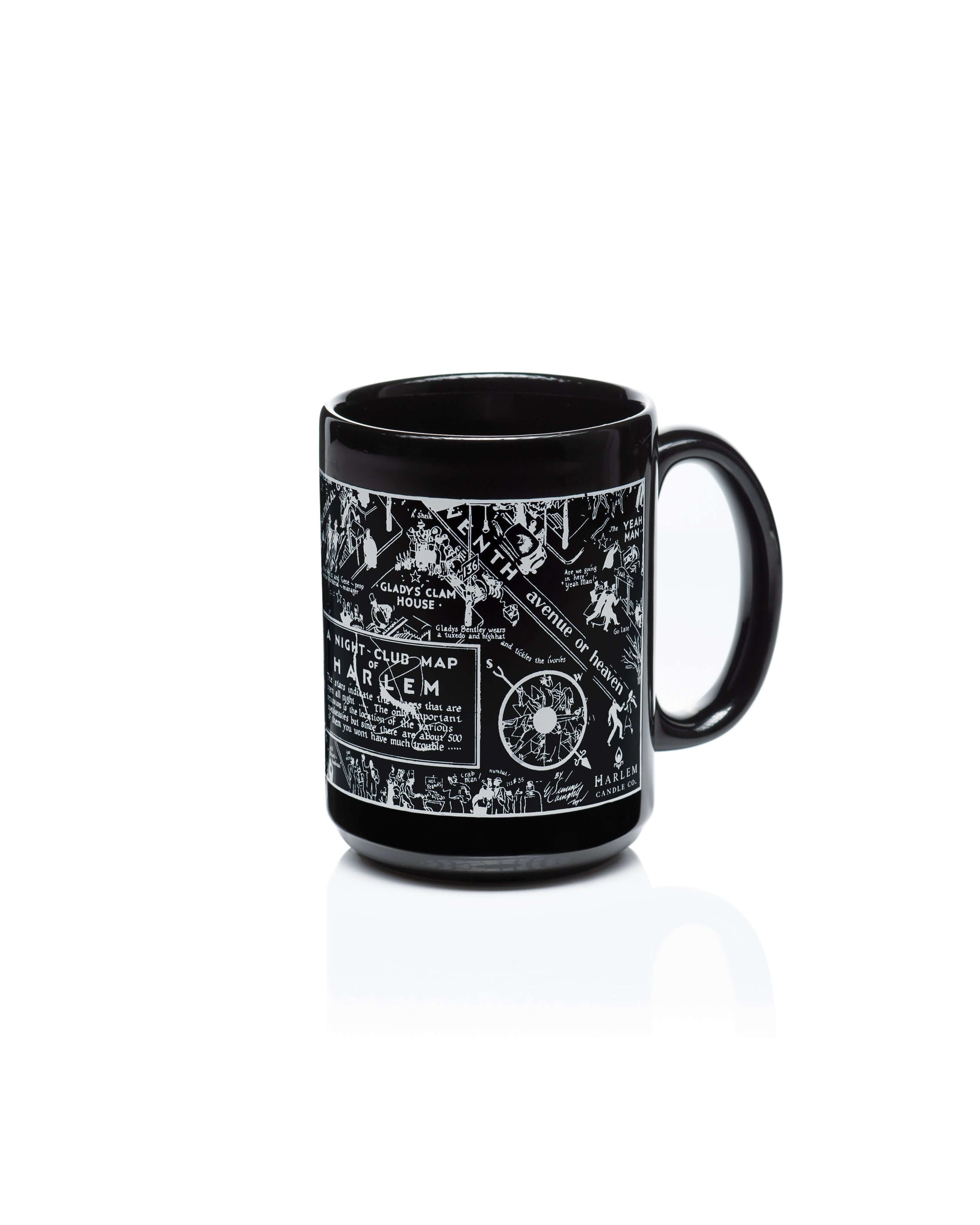 Vintage Nightclub Map Of Harlem Coffee Mug | Harlem Candle Company